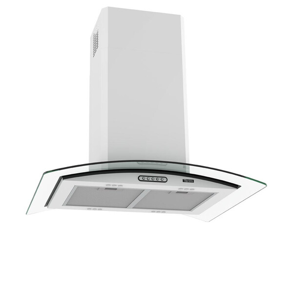 Coifa Terim Ilha Teto Vidro Curvo Branca 75 Cm | Leroy Merlin