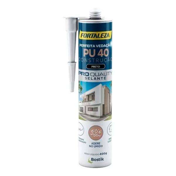 Cola Pu 40 Preto Selante Adesivo Fortaleza 400g | Leroy Merlin
