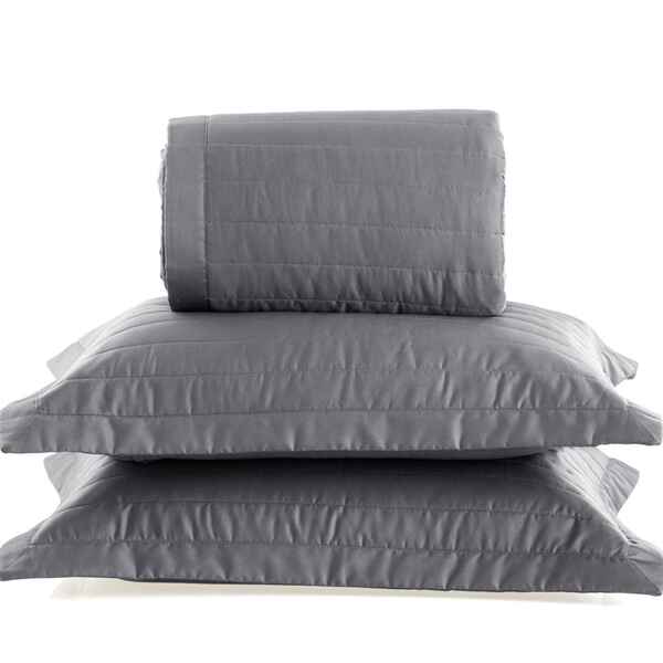 Colcha Queen Stripes Chumbo Kacyumara | Leroy Merlin