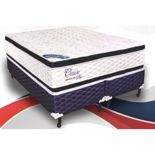 Colchão Casal De Molas Ensacadas Classic Plus + Base Casal Fcd Toraflex ...