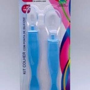 Colher Com Ponta De Silicone Bebe Petita Azul | Leroy Merlin