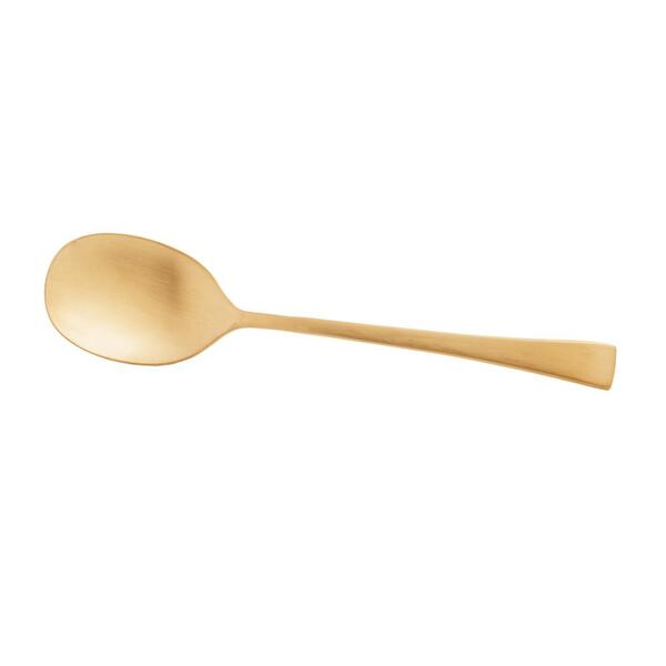 Colher Garfo De Salada Wolff Berna Dourado Fosco De Aço Inox | Leroy Merlin