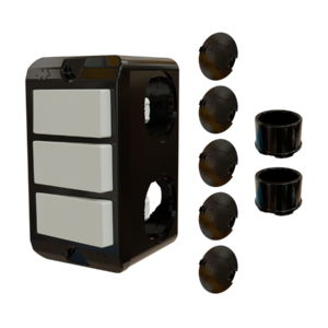 Combo Poliwetzel 3/4" PVC 3 Interruptores Simples 2 Conectores 5 ...