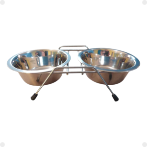 Comedouro Duplo Inox Suspenso Grande | Leroy Merlin