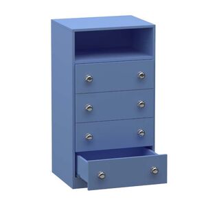 Cômoda Alta 4 Gavetas Azul | Leroy Merlin