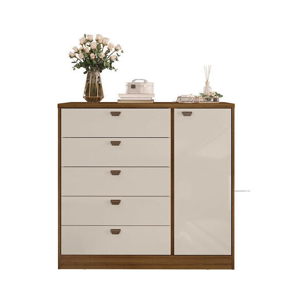 Cômoda Com 1 Porta 5 Gavetas Ferrara Dj Móveis | Leroy Merlin