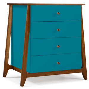 Cômoda Alta 4 Gavetas Azul | Leroy Merlin