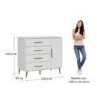 Cômoda Para Quarto Infantil Kids Espresso Móveis Branco Branco | Leroy ...