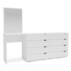 Cômoda Penteadeira 8 Gavetas Com Espelho Porto Branco Branco | Leroy Merlin