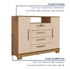 Cômoda Rack 2 Portas E 4 Gavetas Floripa Carvalho Americano/off White ...