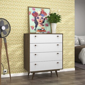 Comoda Retro 35 Plus Rustik Carvalho/branco - Olivar Móveis | Leroy Merlin