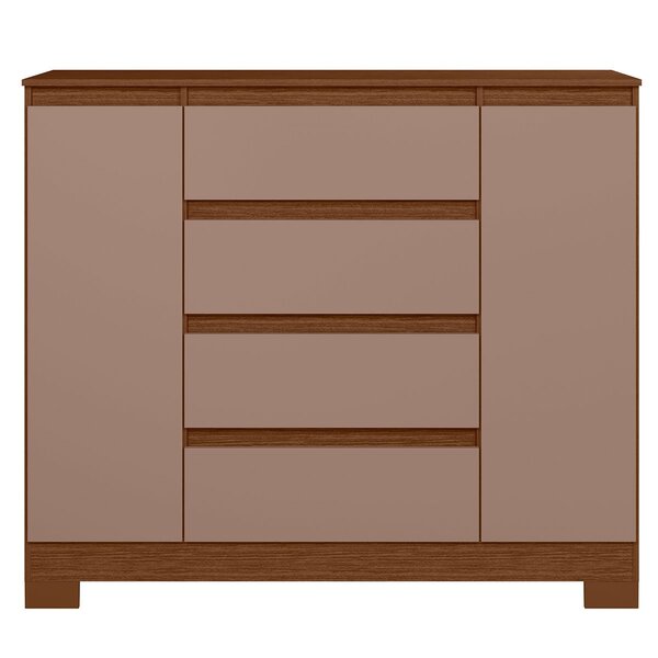 Cômoda Sapateira 2 Portas 4 Gavetas Ena Nogueira/capuccino | Leroy Merlin