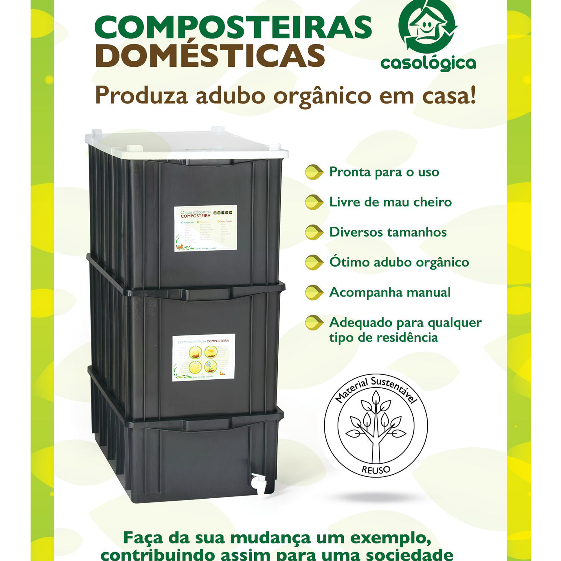 Composteira Plástica 39L | Leroy Merlin