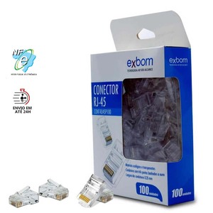 Conector Rj45 100 Un Exbom Cont-rj45 P100 | Leroy Merlin