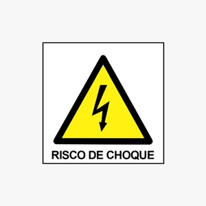 Conjunto 10 Placas de Sinalização Pvc Adesiva Indicativa Risco de ...