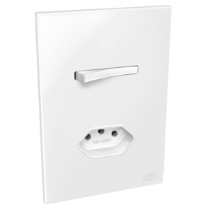 Conjunto 1 Paralelo + 1 Tomada 10a - Jnx Legacy C - Branco Lbb25c | Leroy Merlin