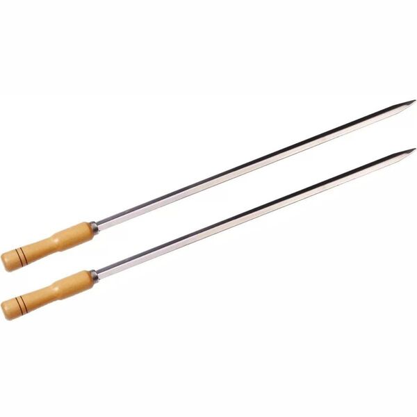 Conjunto 2 Espetos Para Churrasco Simples 70cm Em Aço Inox | Leroy Merlin
