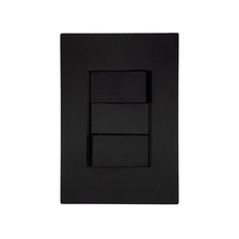 Conjunto Interruptor Simples com Suporte 4x2 ABS Preto Fosco Madrid ...
