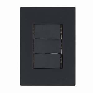 Conjunto Interruptor Simples com Suporte 4x2 ABS Preto Fosco Madrid ...
