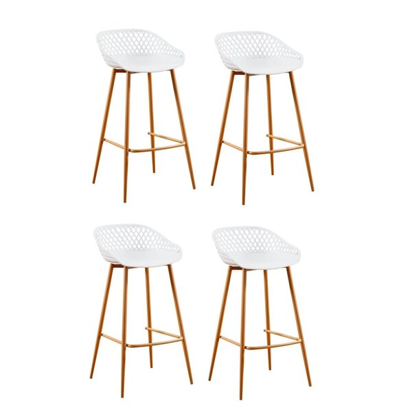 Conjunto 4 Banquetas Clarice Rivatti Branco | Leroy Merlin