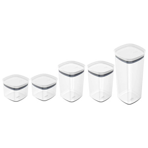 Conjunto 5 Potes Herméticos Pode Empilhar Condimentos Ou Branco | Leroy ...