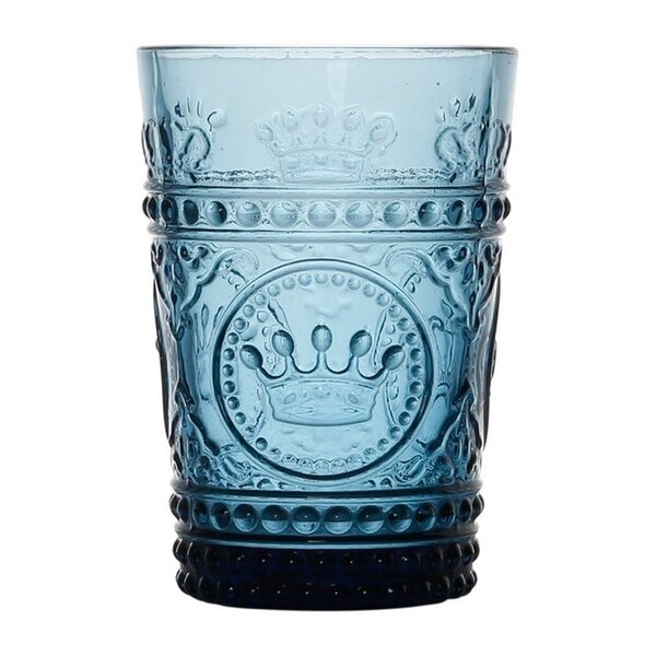 Conjunto Com 6 Copos De Vidro Azul 265ml Crown Bon Gourmet | Leroy Merlin