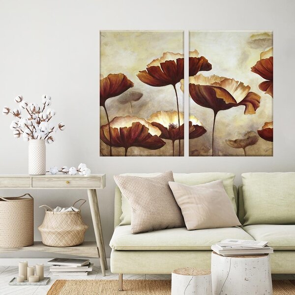 Conjunto De 2 Telas Decorativas Classic Flowers | Leroy Merlin