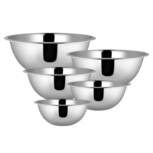 Conjunto De Bowls Inox Com 5 Peças Profissional Saladeiras | Leroy Merlin