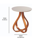 Conjunto De Canto Lateral Decorativa Para Sala Redonda Bella Off White ...