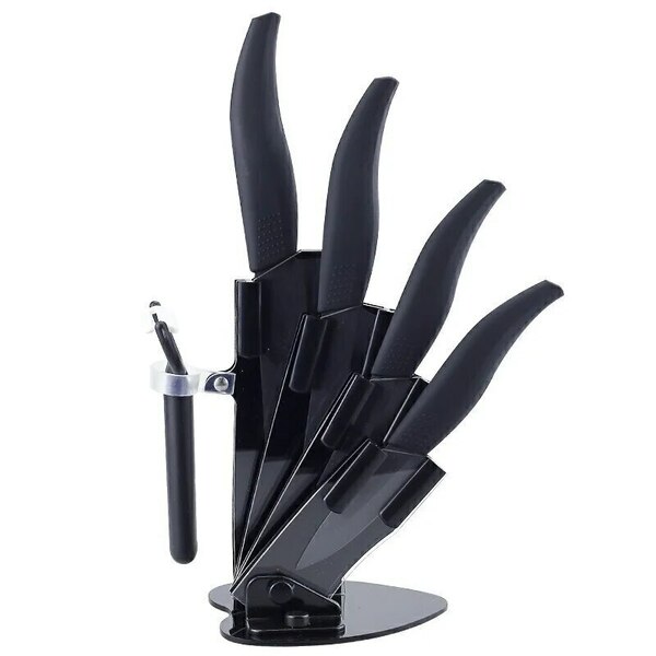 Conjunto De Facas De Cerâmica Myvit Com Suporte 6 Peças Conjunto De 3 ...