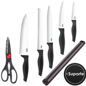 Conjunto De Facas Inox Cross 7 Peças Tramontina + Suporte | Leroy Merlin