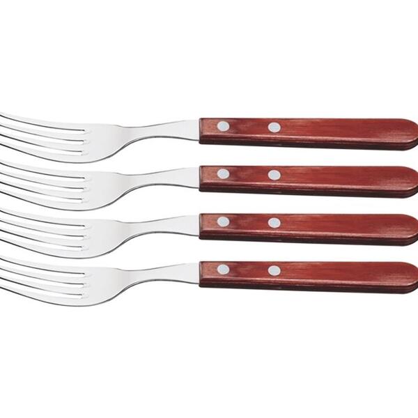 Conjunto De Garfos Jumbo 4 Peças Polywood Vermelho Laminas De Aco Inox ...