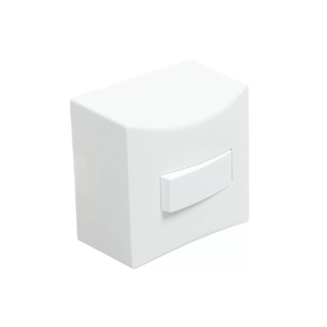 Conjunto de Interruptor Simples Sobrepor 220V Branco Brava! Iriel ...