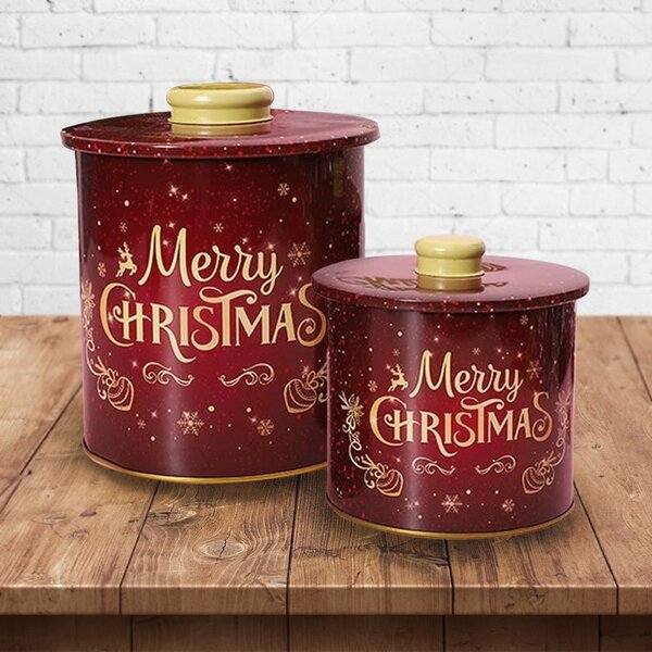 Conjunto De Latas Natalinas Para Doces Chocolates Merry Christmas ...