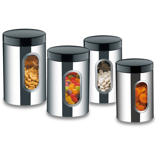Conjunto De Potes De Inox Com Visor 4 Peças - Suprema - Brinox | Leroy ...