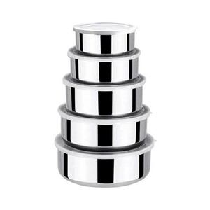 Conjunto De Potes Inox 5 Unidades | Leroy Merlin