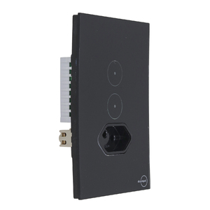 Conjunto Interruptor Touch 2 Pad + Tomada 2P+T 10A Preto Vetro | Leroy Merlin