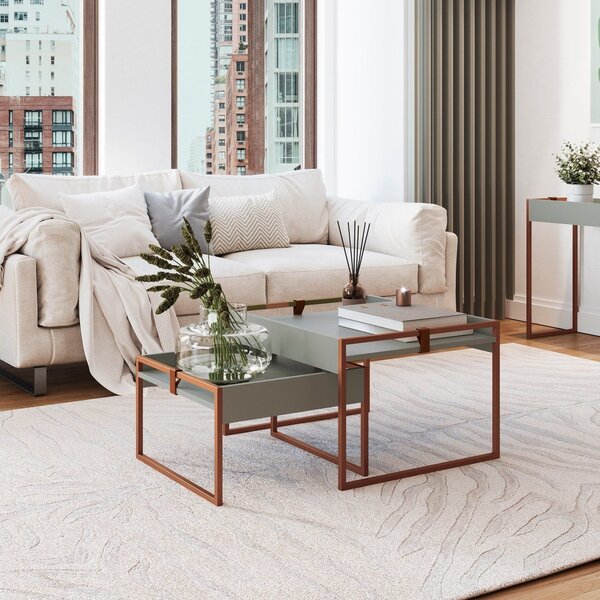 Conjunto Mesa Centro Columbia 63cm 57cm X 40cm Verde Verti Verti ...