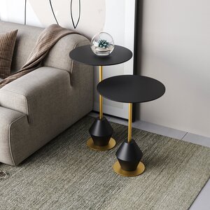Conjunto Mesa Lateral De Canto Asti 65x40x40cm Preto Preto | Leroy Merlin