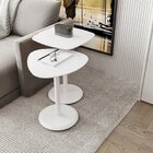 Conjunto Mesa Lateral De Canto Keva 40x40x53cm Branco Branco | Leroy Merlin