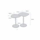Conjunto Mesa Lateral De Canto Keva 40x40x53cm Branco Branco | Leroy Merlin
