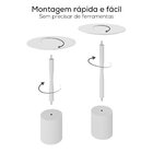Conjunto Mesa Lateral De Canto Parma 65cm X 40cm Branco Branco | Leroy ...