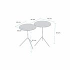 Conjunto Mesa Lateral De Canto Pugly 55x40x40cm Cinza Cristal/dourado ...