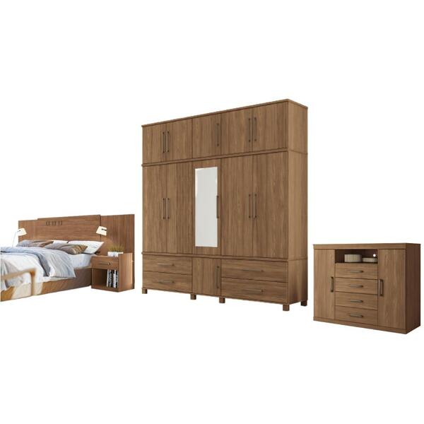 Conjunto Quarto De Casal Completo Vancouver Jatobá | Leroy Merlin