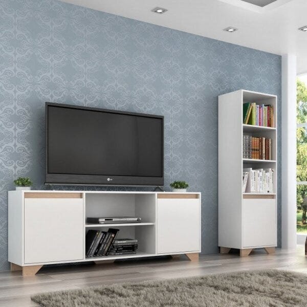 Conjunto Rack Para Tv 42 Polegadas E Estante Benevello 2040 | Leroy Merlin