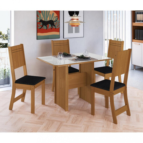 Conjunto Sala De Jantar Mesa Evora 4 Cadeiras Lisboa Indekes | Leroy Merlin Conjunto Sala De Jantar Mesa Evora 4 Cadeiras Lisboa Indekes | Leroy Merlin