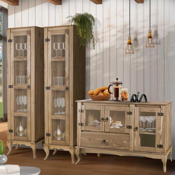 Conjunto Sala De Jantar Rústica Mel D161 E D125 Denk | Leroy Merlin