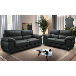 Conjunto Sofá De Couro Legítimo 3 E 2 Lugares Cama Inbox Don Arturo 2 ...