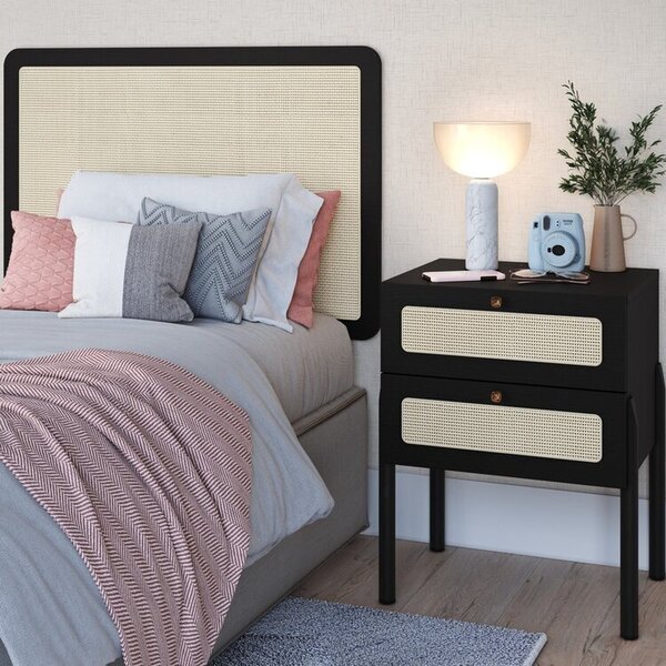 Conjunto Solteiro 90cm E Mesa De Cabeceira 2 Gavetas Pé Madeira ...