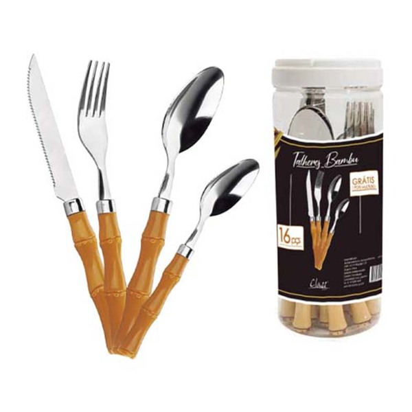 Conjunto Talheres Bambu 16 Peças | Leroy Merlin